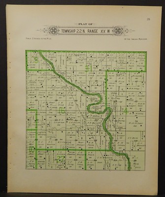 Oklahoma Woodward County Webster Map Mooreland Township 1910 !R6#29 | eBay