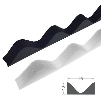 Corrugated Sheet Foam Filler Black & White Eaves Infill for Bitumen ...