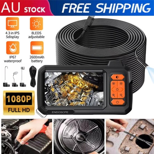 Industrial Endoscope Camera 1080P HD 4.3" Screen Borescope Inspection ...
