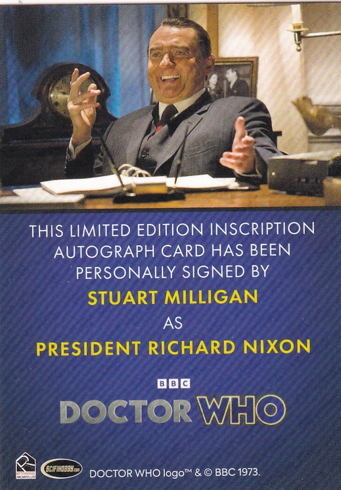 2024 Doctor Who Series 5 - 7 Stuart Milligan Inscription Autograph ...