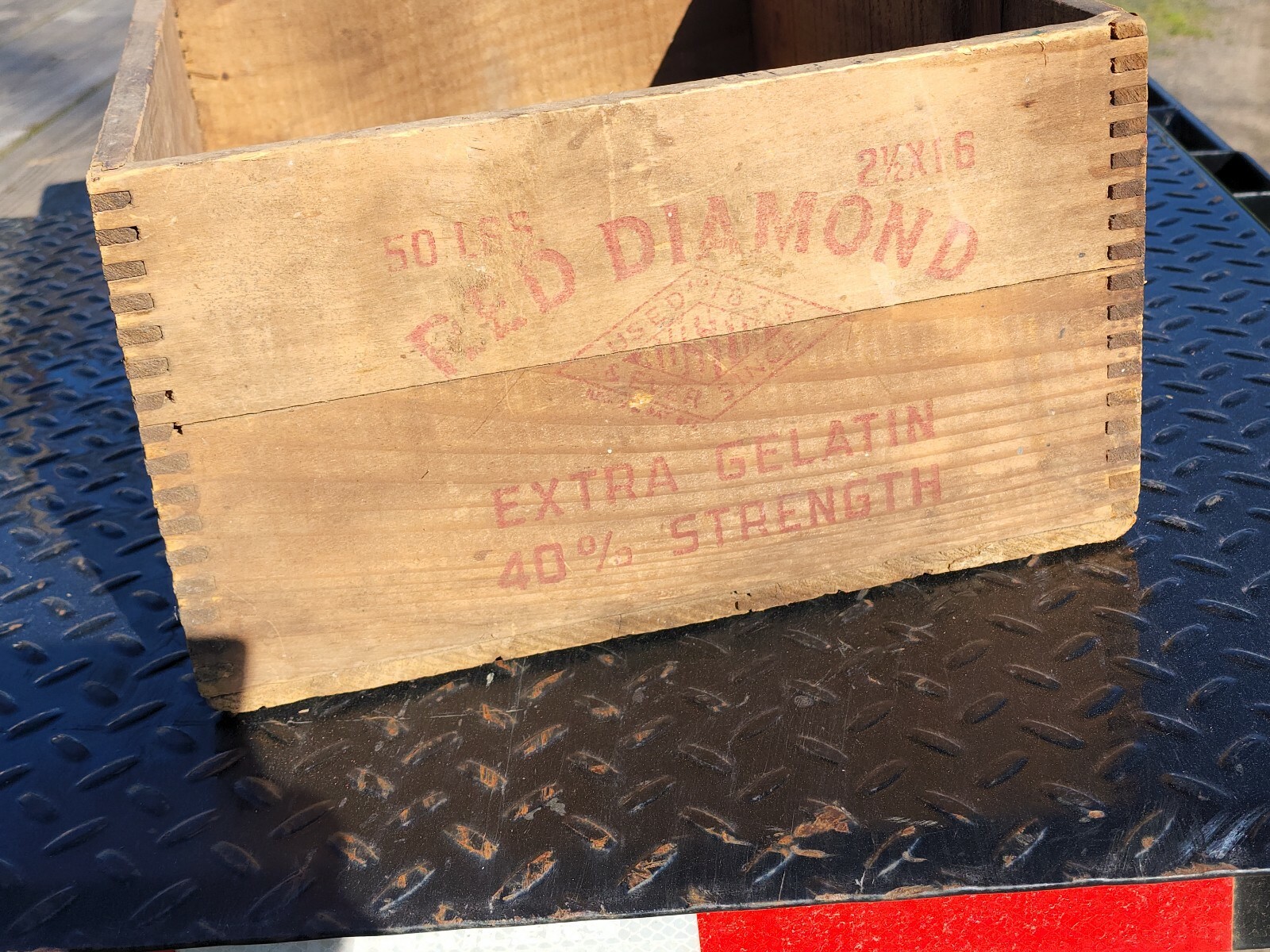 Vintage Red Diamond Explosives Wood Dynamite Box Cleveland Ohio | eBay
