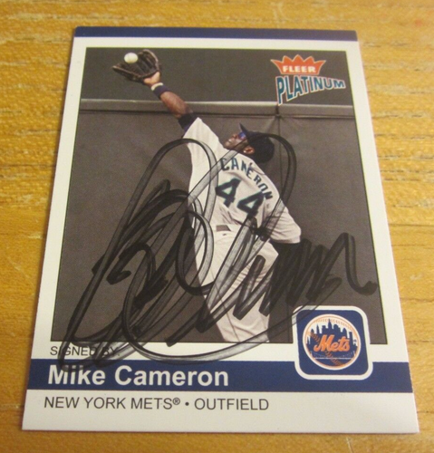Mike Cameron Autographed Signed 2004 Fleer Platinum #117 Card MLB New ...