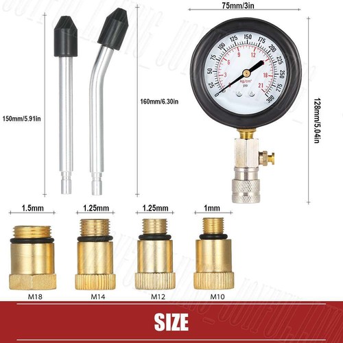 Auto Diesel Petrol Engine Cylinder Pressure Tester Compression Gauge ...
