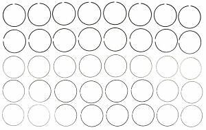 MAHLE 41859CP.020 1999 - 2016 Chevy 4.8 / 5.3 LS V8 Engines Piston Ring ...