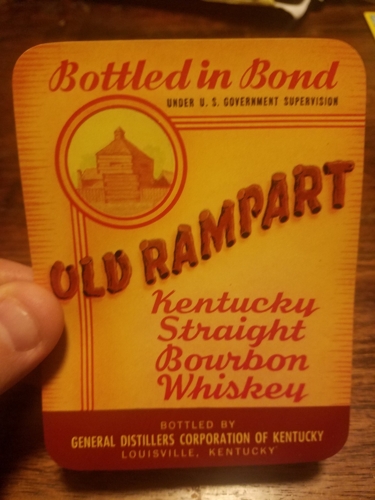 Old Rampart Kentucky Strait Bourbon Whiskey Vintage Label General ...
