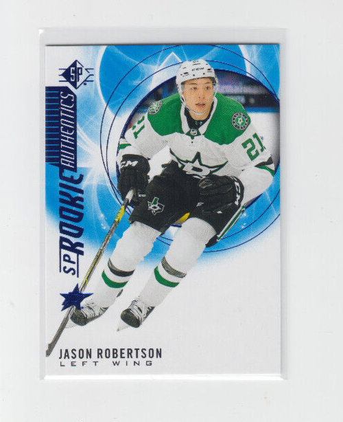 20/21 UD SP Dallas Stars Jason Robertson Rookie Authentics Blue RC card ...