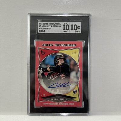 2023 Topps Brooklyn Collection Adley Rutschman Rookie Auto RC /5 SGC 10 ...