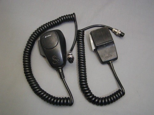 2 COBRA CB MICROPHONES 4 PIN CA-73 & ELECTRET CONDENSER BOTH UNTESTED ...