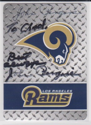 JOHN PERGINE LOS ANGELES RAMS 1969-1972 PERSONALIZED AUTOGRAPHED ...