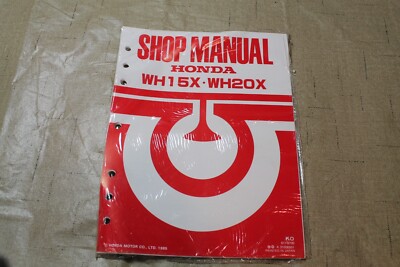 NOS Honda WH15X WH20X Generator Shop Service Repair Manual Unopened | eBay