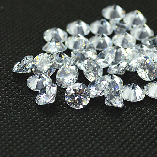 100pcs 1.6mm AA Round White Cubic Zirconia Stone Loose CZ stone | eBay