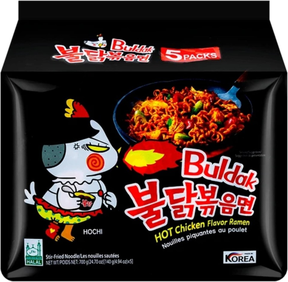 Buldak Noodles Hot Chicken Flavor Ramen 10 Pack - Ramen Instant Noodles ...
