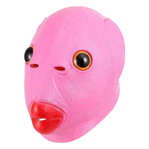 [Shuawdk] Green Fish Head Halloween Cosplay Merman Mask, Animal Mask ...