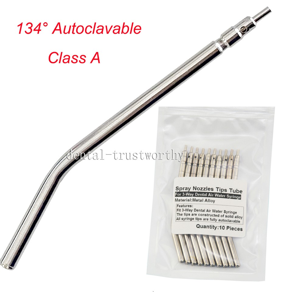 Dental Air Water Spray Triple Syringe 3 Way Handpiece w/ Nozzles/Tips ...