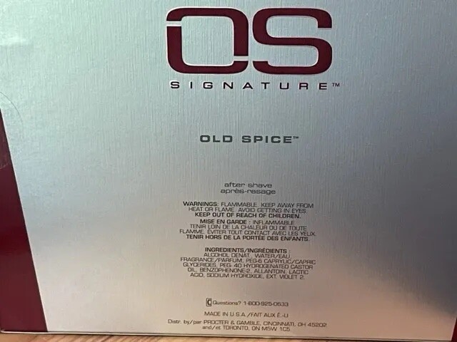 VINTAGE OS (OLD SPICE) SIGNATURE AFTER SHAVE SPLASH GIFT SET 1-.5 OZ ...