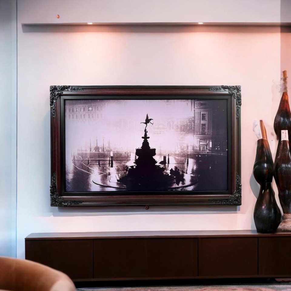 32" to 65" Inch Ornate TV frame for Samsung The Frame TV, Black Cherry ...