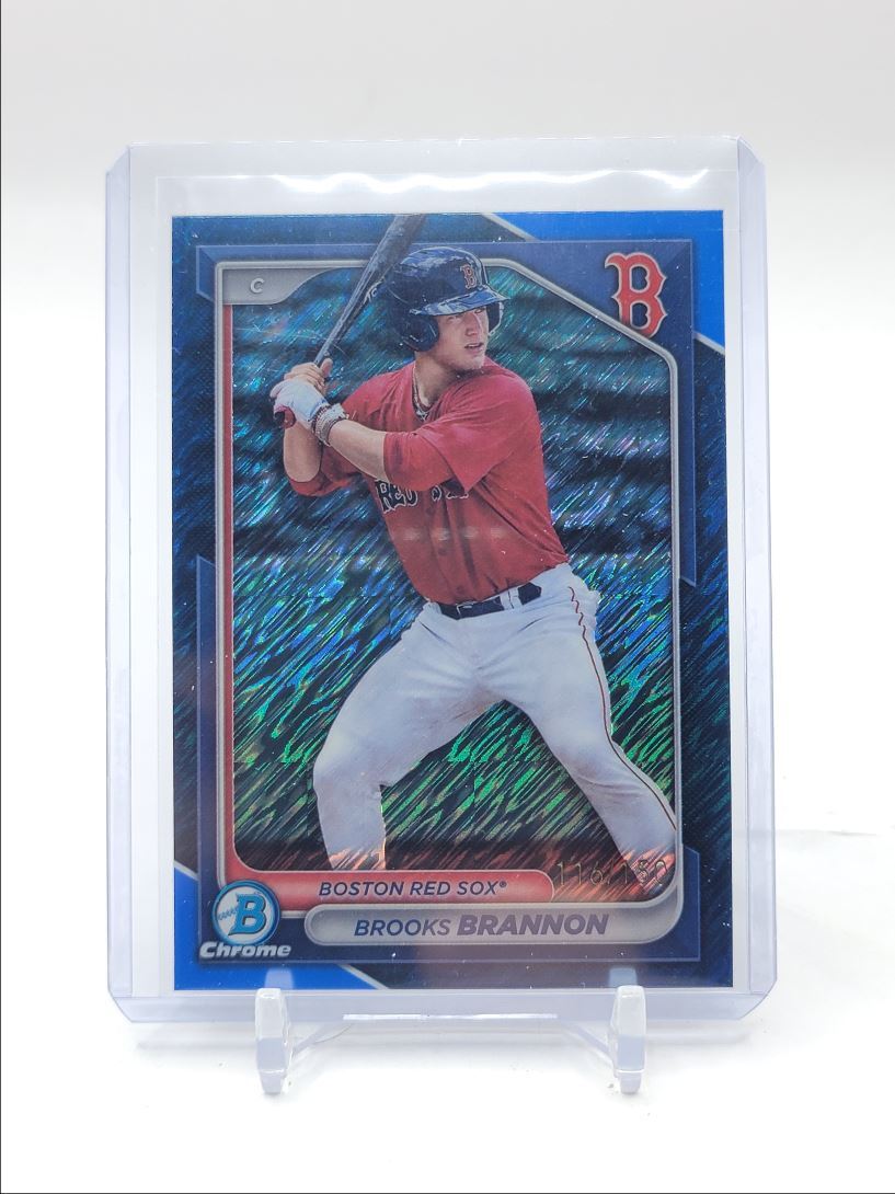 BROOKS BRANNON 2024 BOWMAN CHROME BLUE SHIMMER REFRACTOR /150 Q1421 | eBay