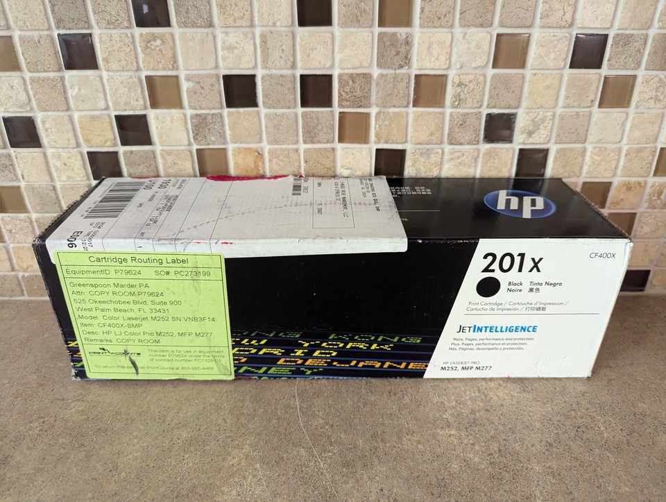 GENUINE HP 201X BLACK TONER CARTRIDGE COLOR LASERJET PRO M252 MFP M277 ...