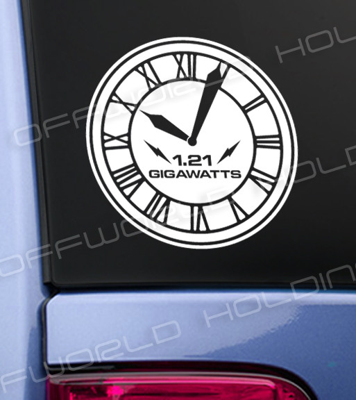 BACK TO THE FUTURE Clock Tower 1.21 GIGAWATTS sticker decal poster ...