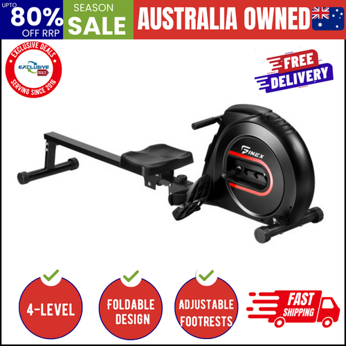 Finex Rowing Machine Rower Elastic Rope Resistance Exercise Home Gym ...