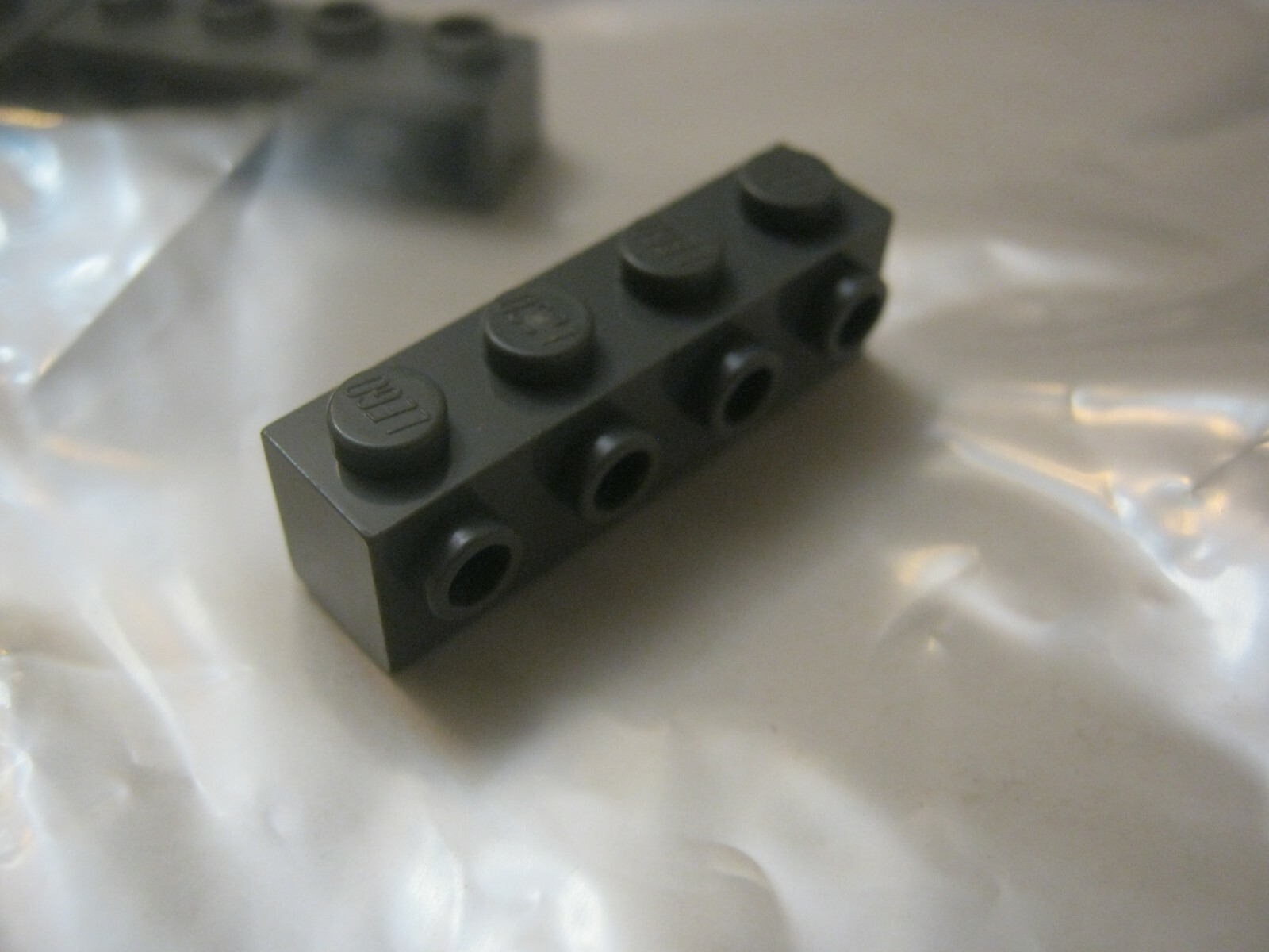Lego Lot Of 4 Dark Gray 1x4 Bricks With 4 Side Studs, 30414 (028-293 ...