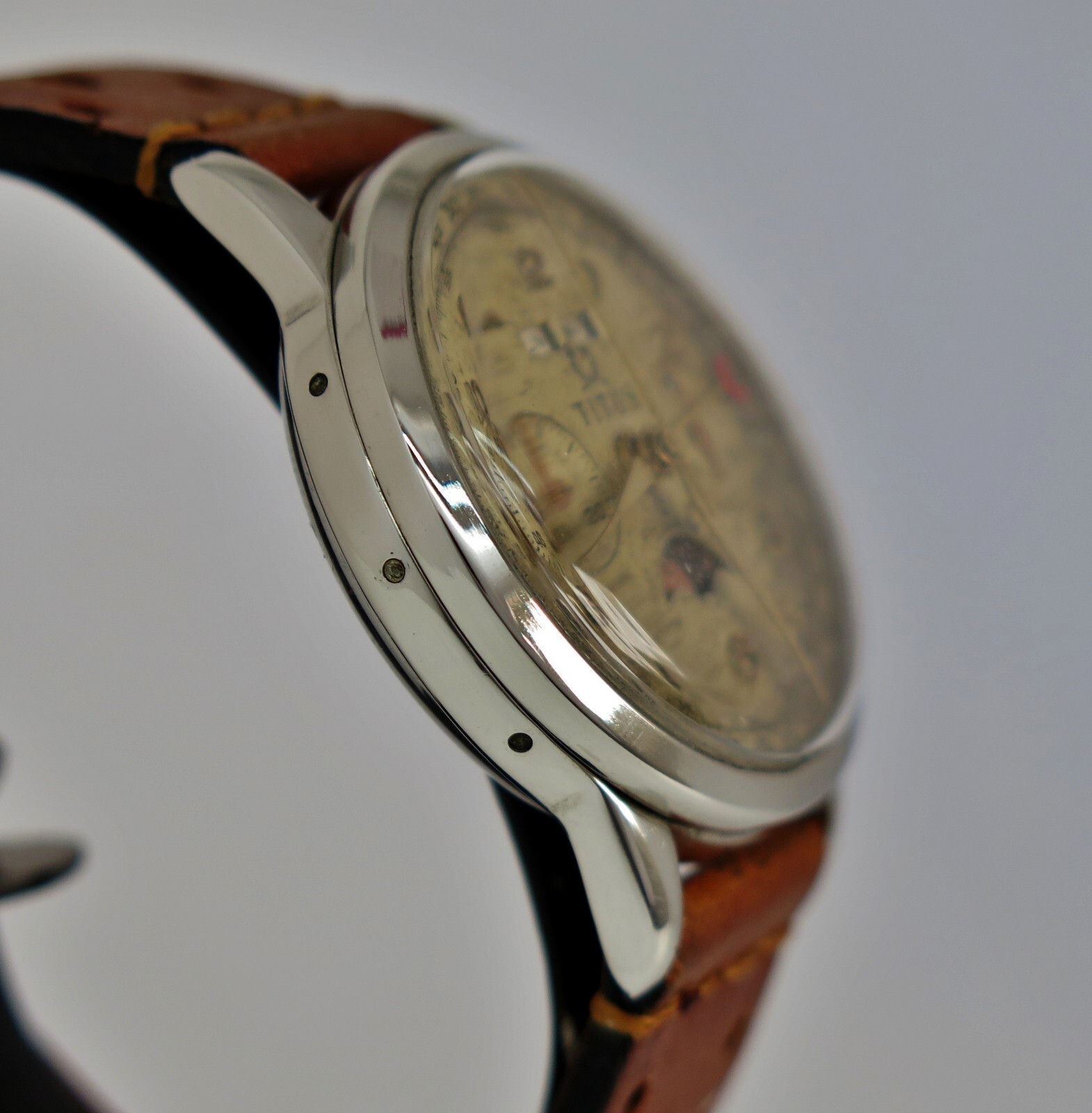 Chronograph TITUS, triple calendar, moonphase, Landeron 186 hand ...