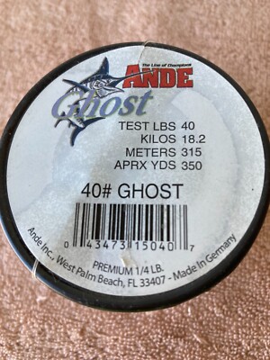 Ande Ghost Monofilament Fishing Line, 1/4-Pound Spool, 40-Pound Test ...