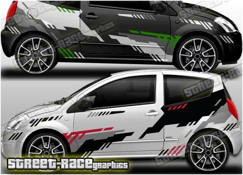 Citroen C2 Rally 010 motorsport racing graphics stickers decals vinyl ...