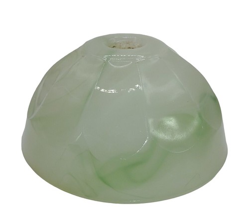 Antique Green Swirl Milk Glass Table Lamp Decorative Spacer Base 5" W 1 ...