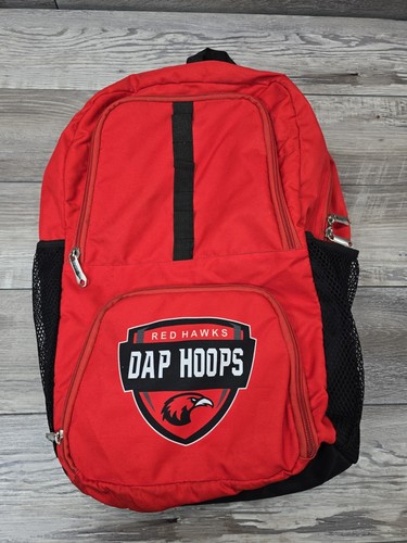 Red Hawks Dap Hoops Backpack Basketball AAU Large Bag 20"x16"x7" Red ...