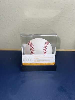 Acrylic Sports Case Baseball Or Hockey Puck NEW IN PLASTIC | eBay