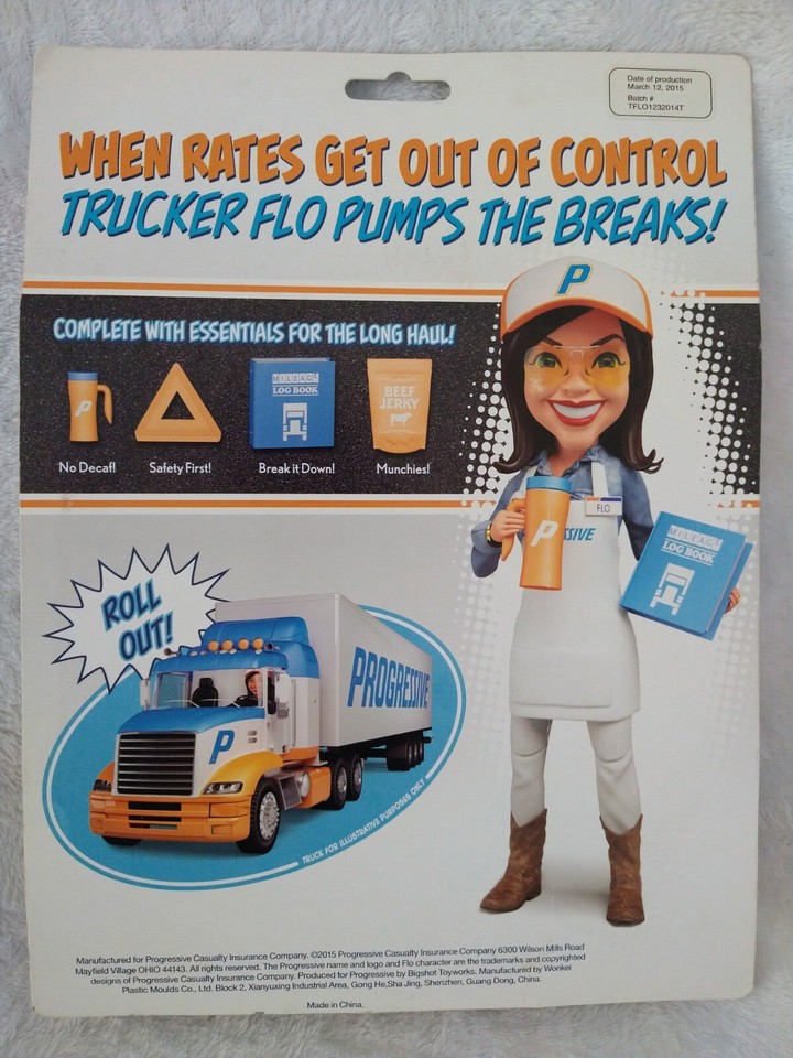 Progressive Insurance Trucker Flo Action Figure Doll w/Stand ...