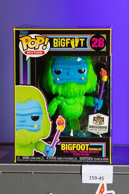 Funko Pop Myths Bigfoot #28 Marshmallow Black Light HQ Exclusive In ...