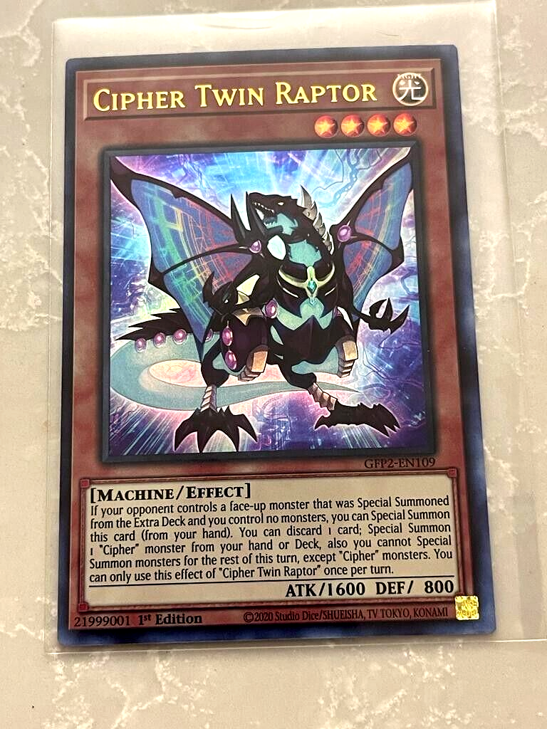 Yu-Gi-Oh! Cipher Twin Raptor Ghosts From the Past GFP2-EN109 | eBay