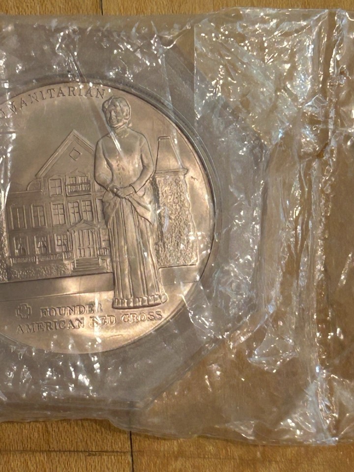 CLARA BARTON RED CROSS FOUNDER 150TH ANNIVERSARY BRONZE TOKEN COIN ...