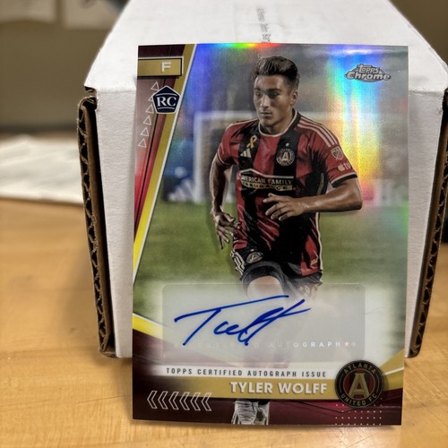 2024 Topps Chrome MLS #CATW Tyler Wolff RC ROOKIE AUTO ATLANTA UNITED ...