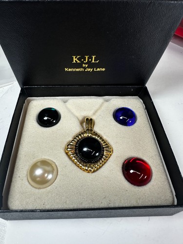 Vintage KJL Pendant Interchangeable Cabochon Kenneth Lane | eBay