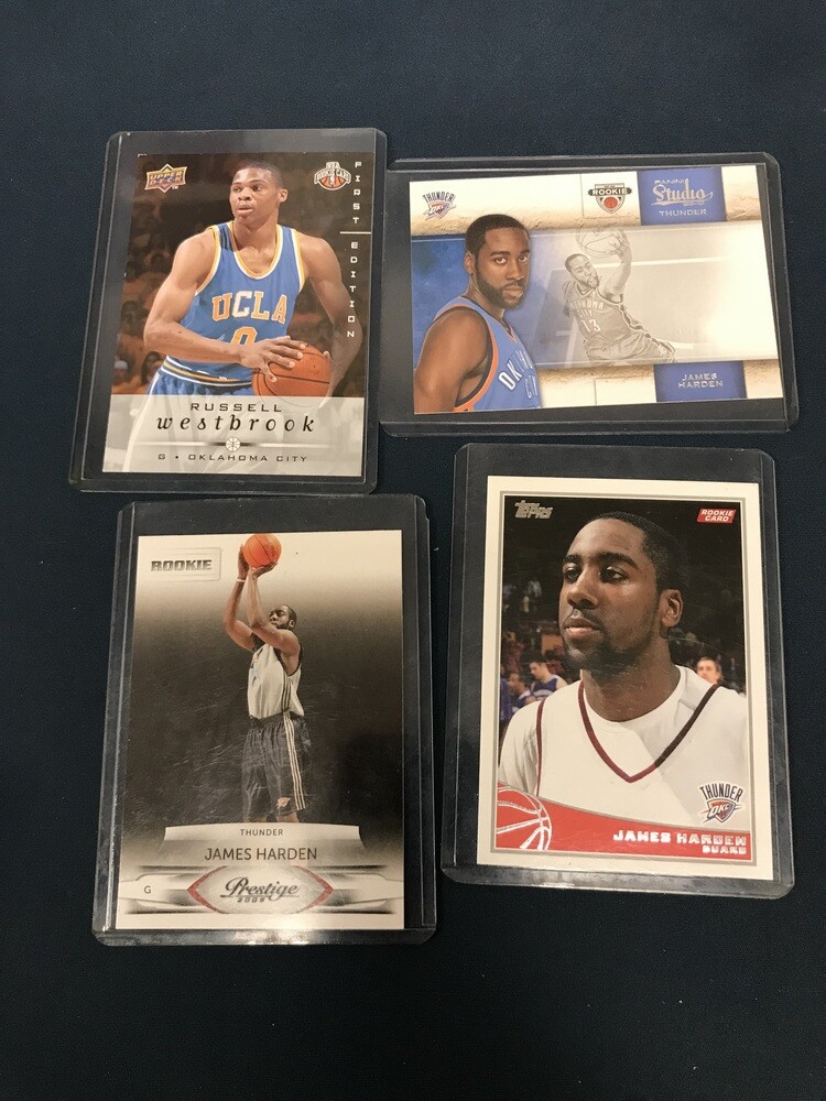 NBA Rookie Card Lot James Harden + Russell Westbrook Topps/UpperDeck ...