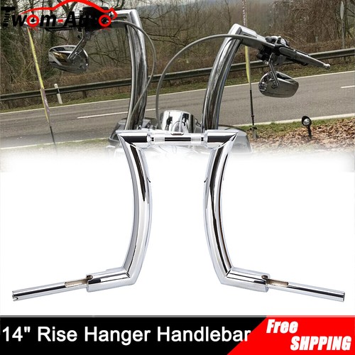 CHROME 14" DNA MONSTER FAT APE HANGER BARS 2" HANDLEBARS FOR HARLEY ...