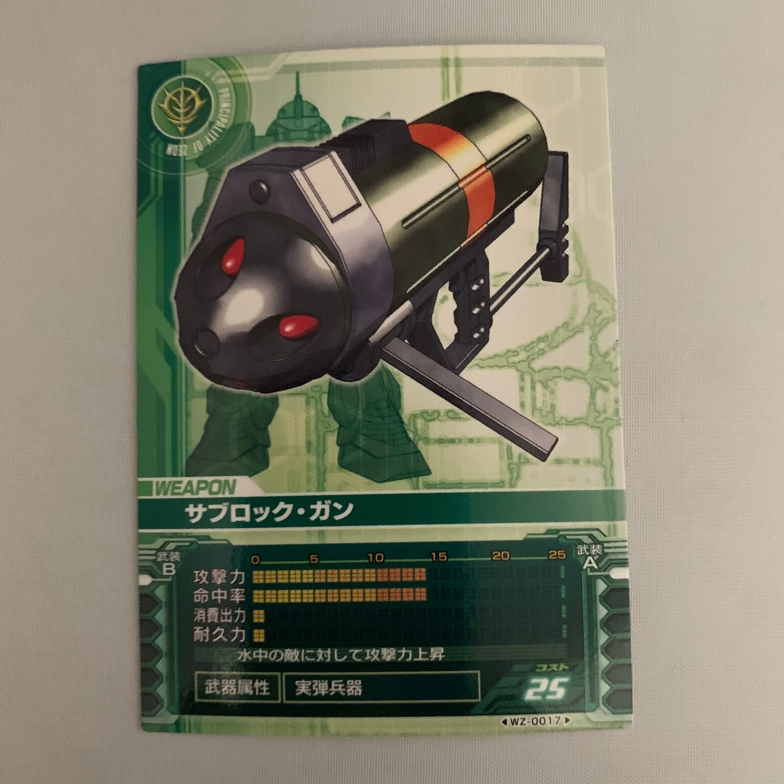 Mobile Suit Gundam Card Builder 0079 Sublock gun From Japan | eBay