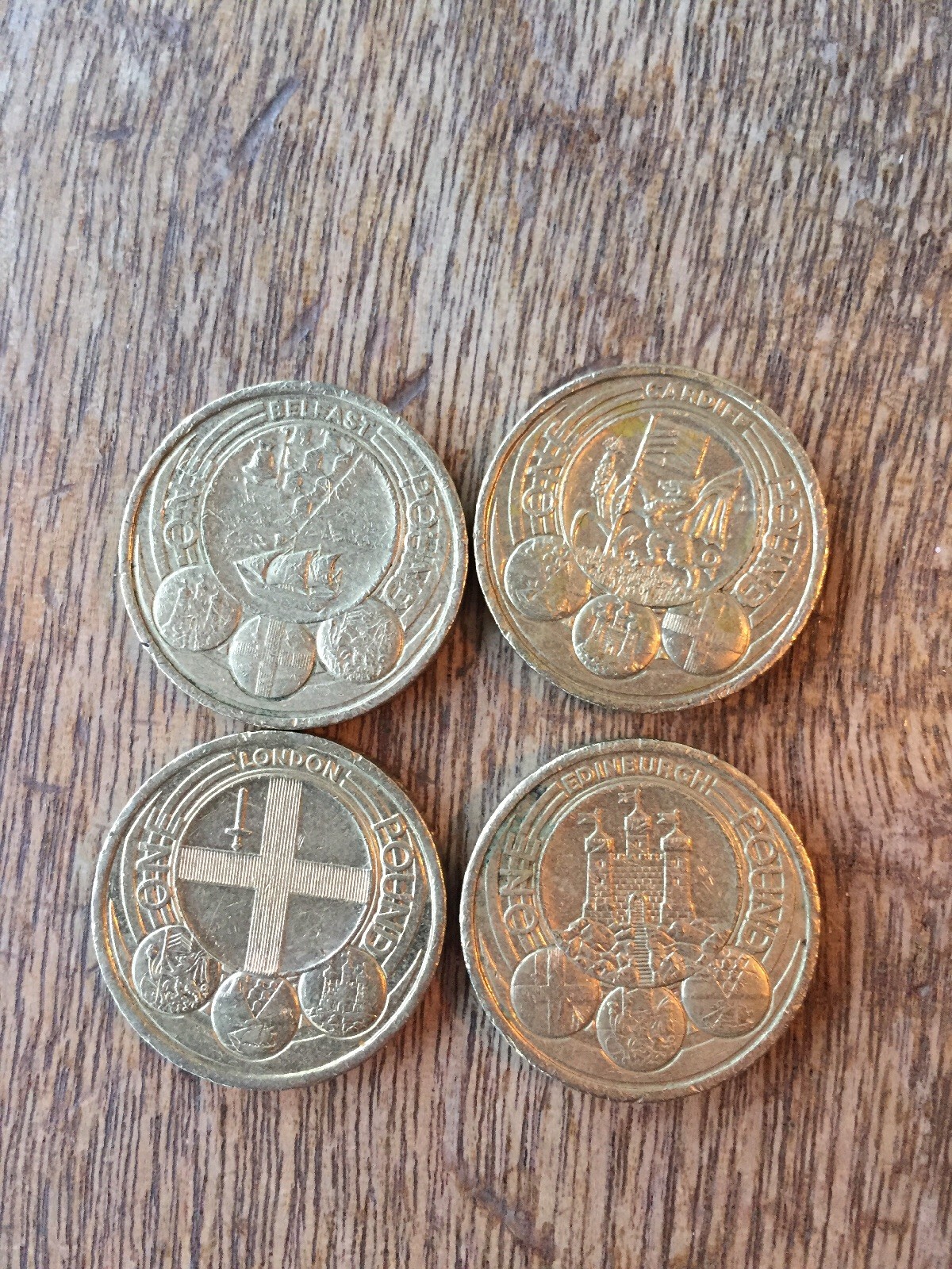 Full Set £1 Pound Coin Capital City Set London Edinburgh Belfast ...