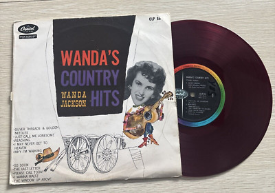 WANDA JACKSON Wanda’s Country Hits 10" RED VINYL JAPAN PRESS | eBay