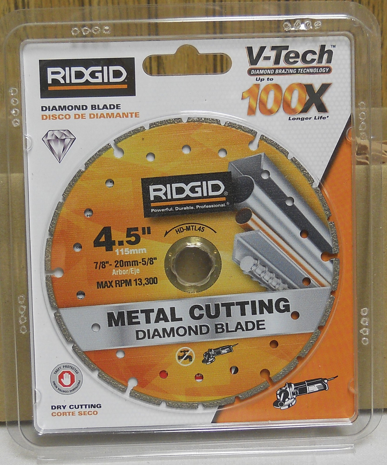 Ridgid V-Tech Diamond Metal Cutting 4.5 Inch Up To 100 Times Longer ...