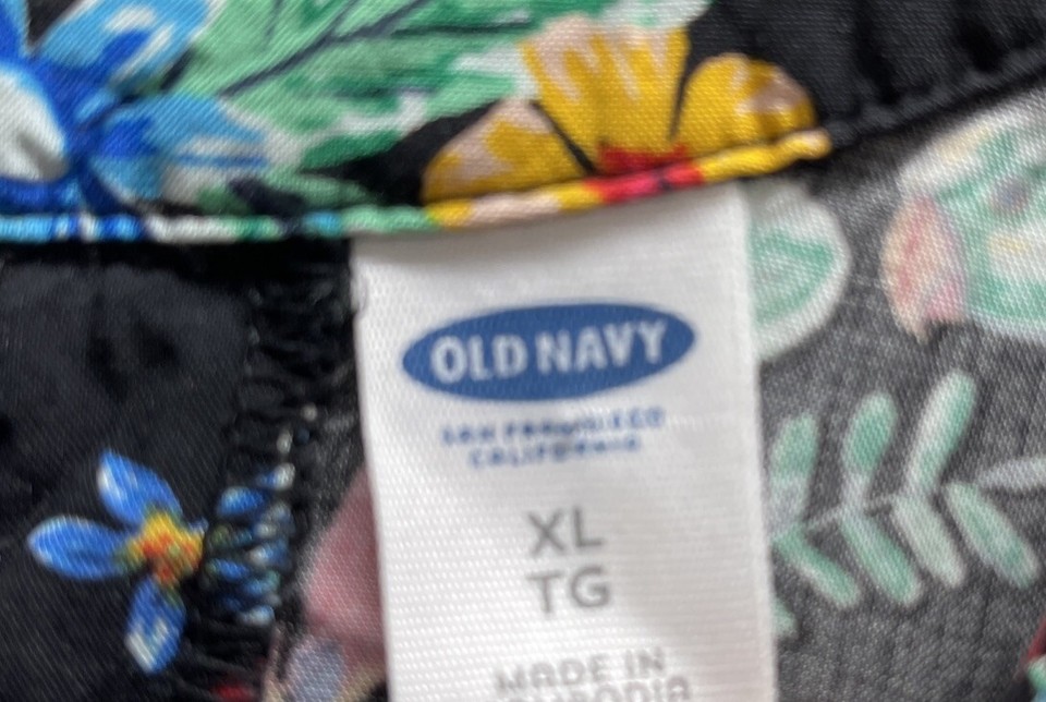 Old Navy V-Neck Shift Dress Women’s Size XL Sleeveless Black Floral Swing | eBay