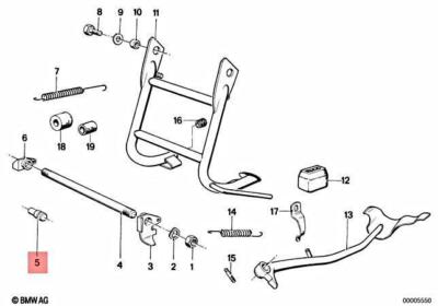 New BMW Bearing Bolt Oversized Pin Side stand R65 R80 R100 R75 R50 R60 ...