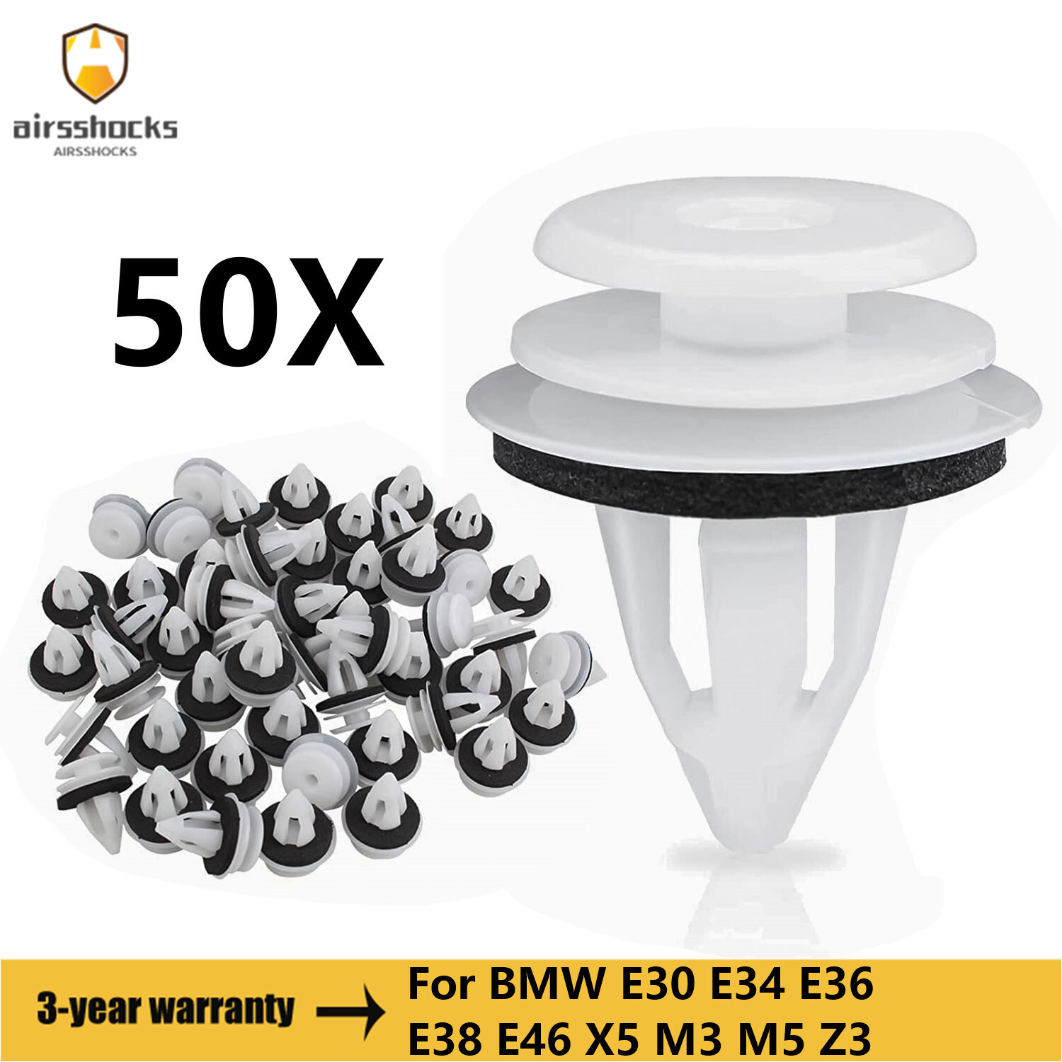 50PCS Door Panel Clips For BMW 3/5/7 E36 E34 E46 E38 E39 X5 M3 M5 Z3 51411973500 | eBay