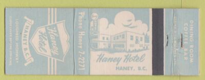 Matchbook Cover - Haney Hotel Haney BC | eBay