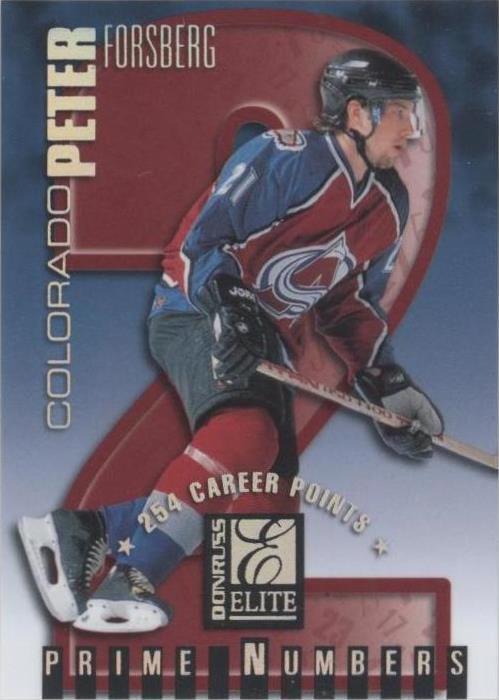 1997-98 Donruss Elite - Prime Numbers Peter Forsberg #1A /254 for sale ...