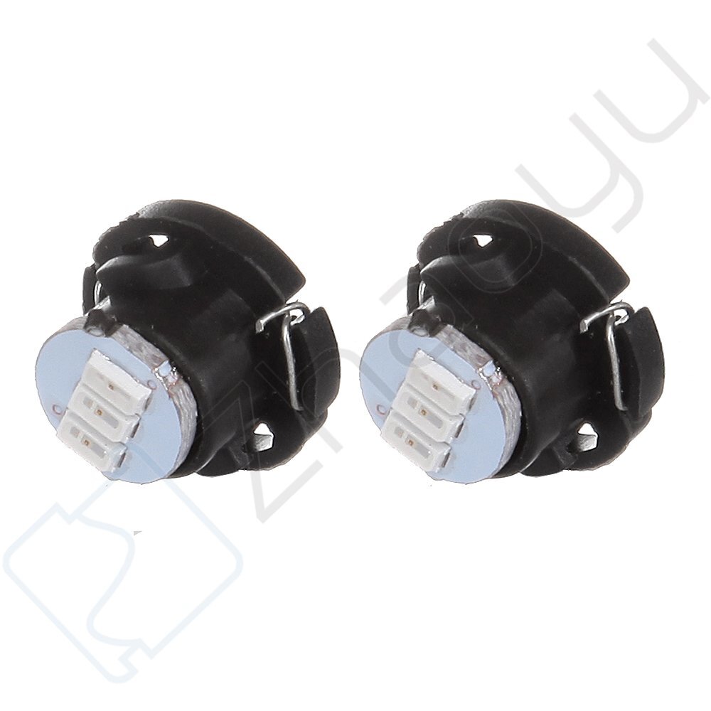 4PCS T5 Neo Wedge 3014 3SMD LED Bulbs Red Car Center Console Climate ...