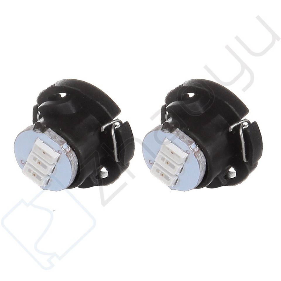 4PCS T5 Neo Wedge 3014 3SMD LED Bulbs Red Car Center Console Climate ...